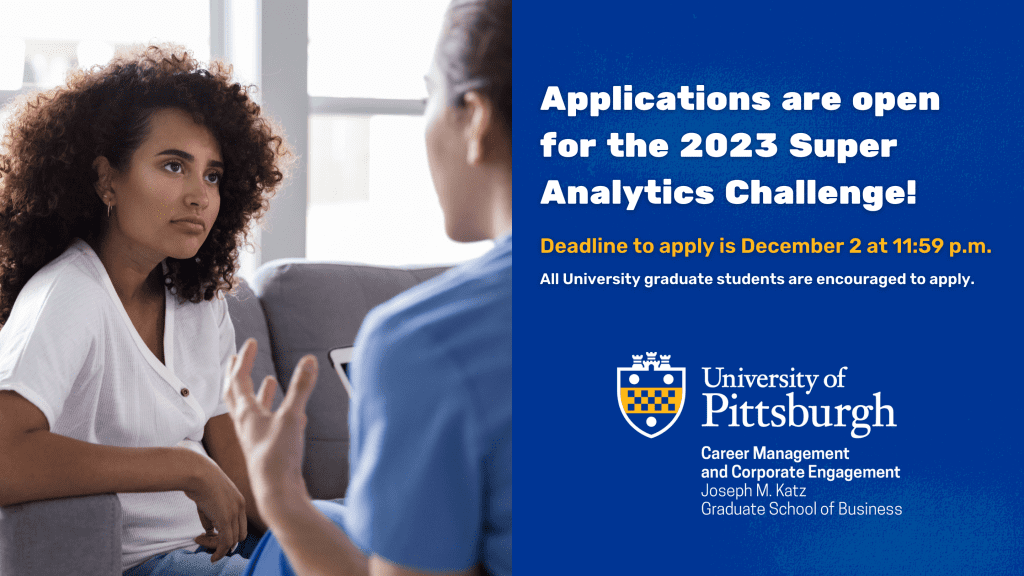 Grad Students’ Applications Due Dec. 2 for Super Analytics Challenge - Pitt Business